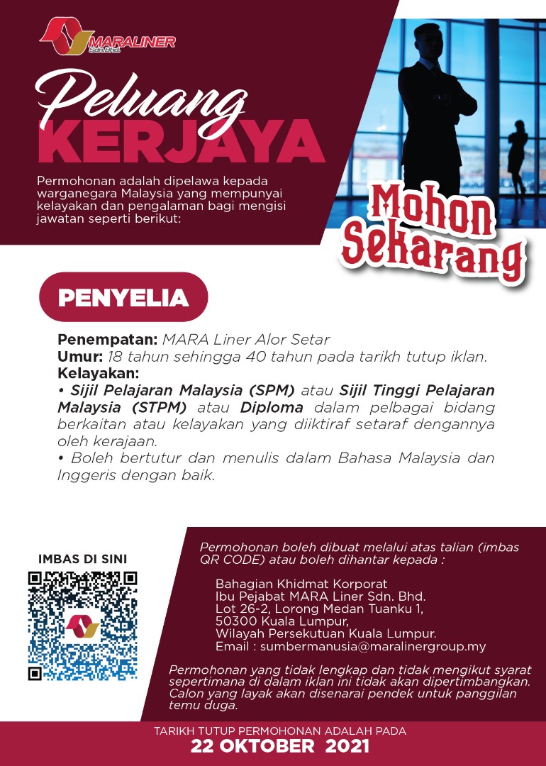 Iklan Jawatan MARA Liner Sdn Bhd » Jobs Hub