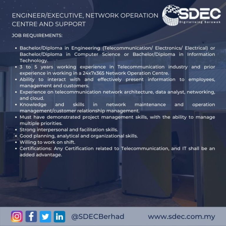 Iklan Jawatan Sarawak Digital Economy Corporation (SDEC) » Jobs Hub