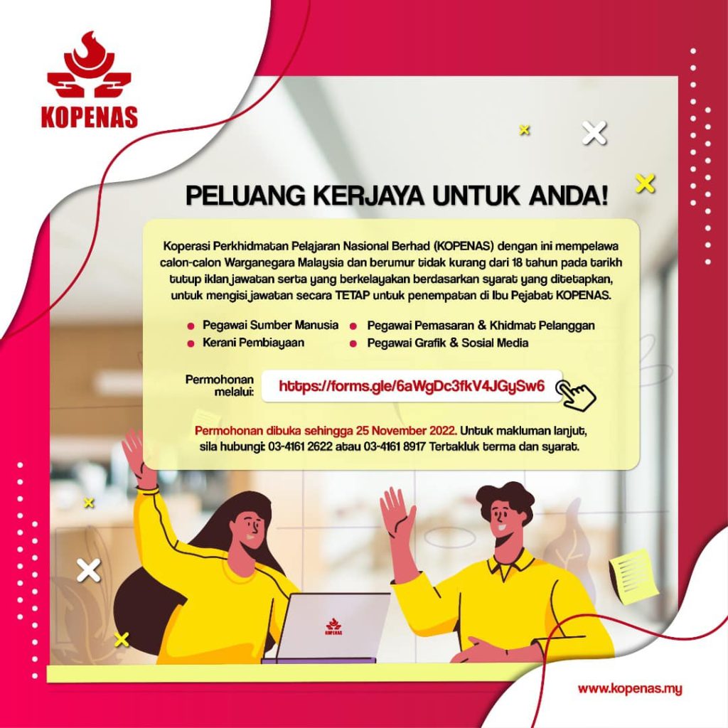 Iklan Jawatan Koperasi Perkhidmatan Pelajaran Nasional Berhad (KOPENAS ...