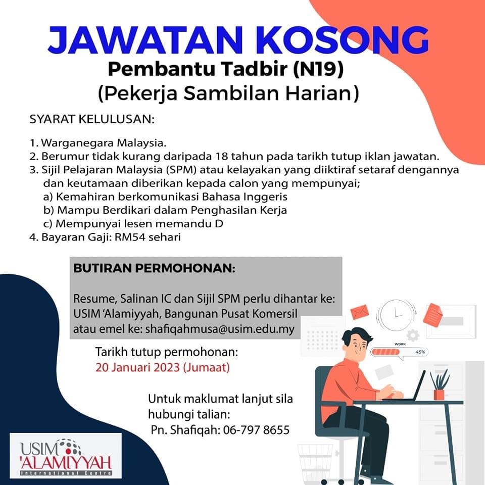 Iklan Jawatan Universiti Sains Islam Malaysia (USIM) » Jobs Hub