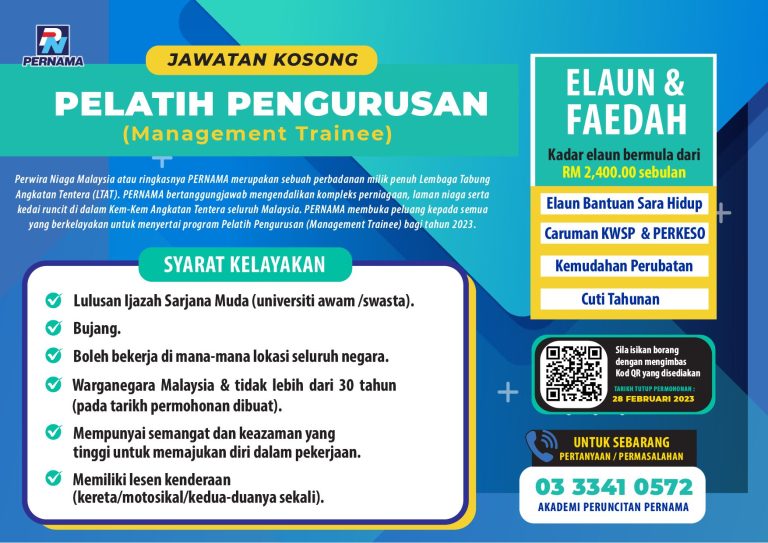 Iklan Jawatan Perbadanan Perwira Niaga Malaysia (PERNAMA) » Jobs Hub