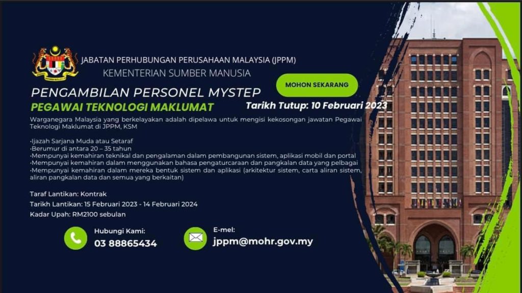 Jabatan Perhubungan Perusahaan Malaysia (JPPM) » Jobs Hub