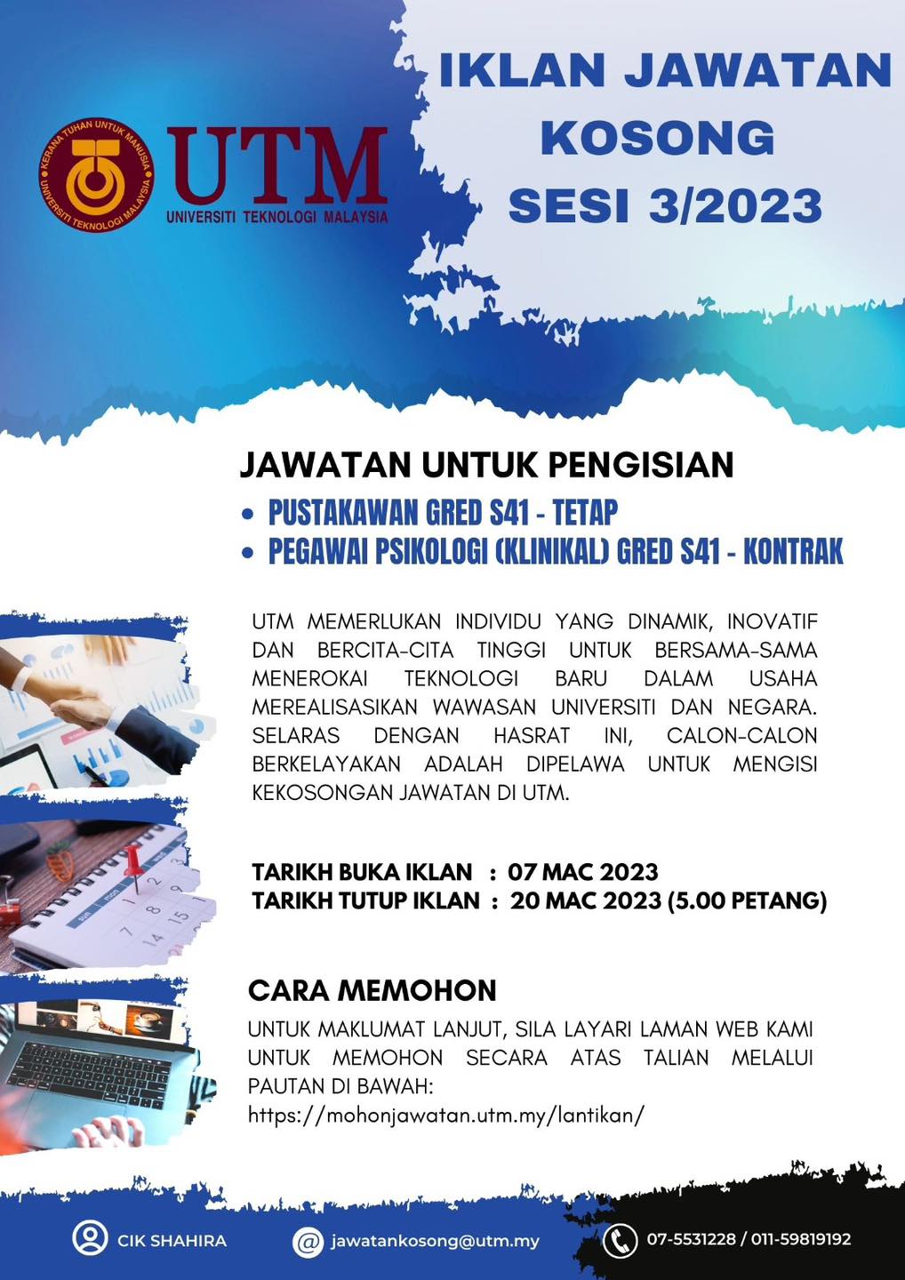 Iklan Jawatan Universiti Teknologi Malaysia (UTM) » Jobs Hub
