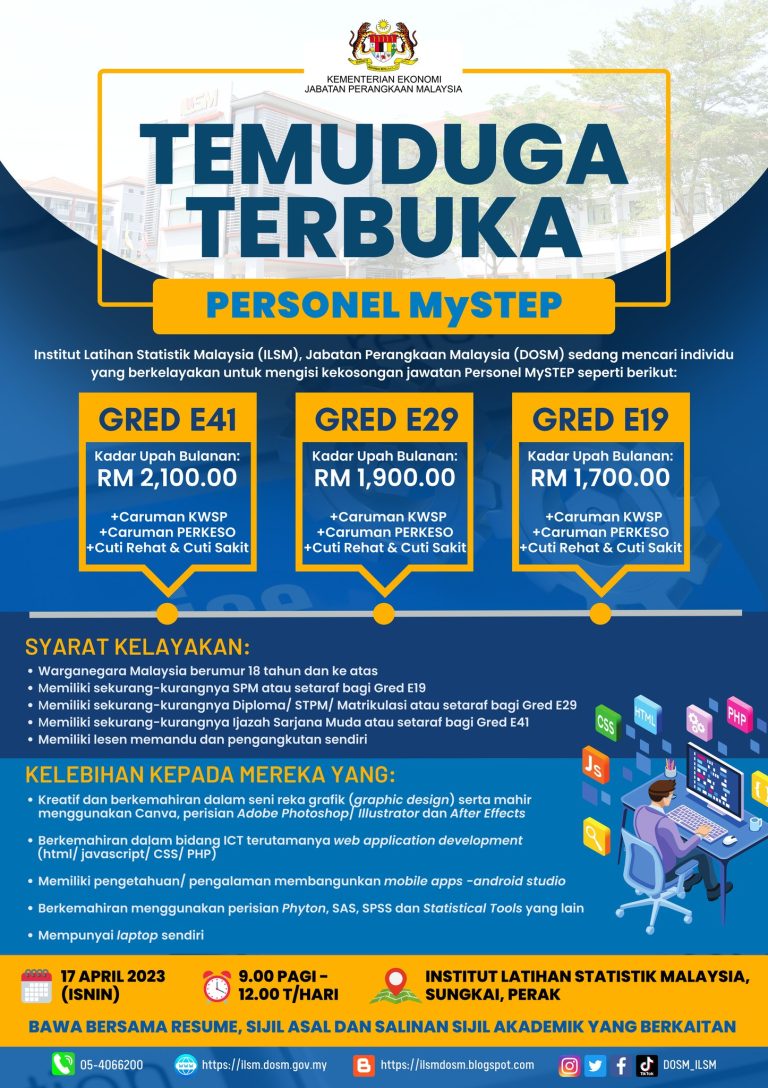 Iklan Jawatan Institut Latihan Statistik Malaysia (ILSM), Jabatan ...