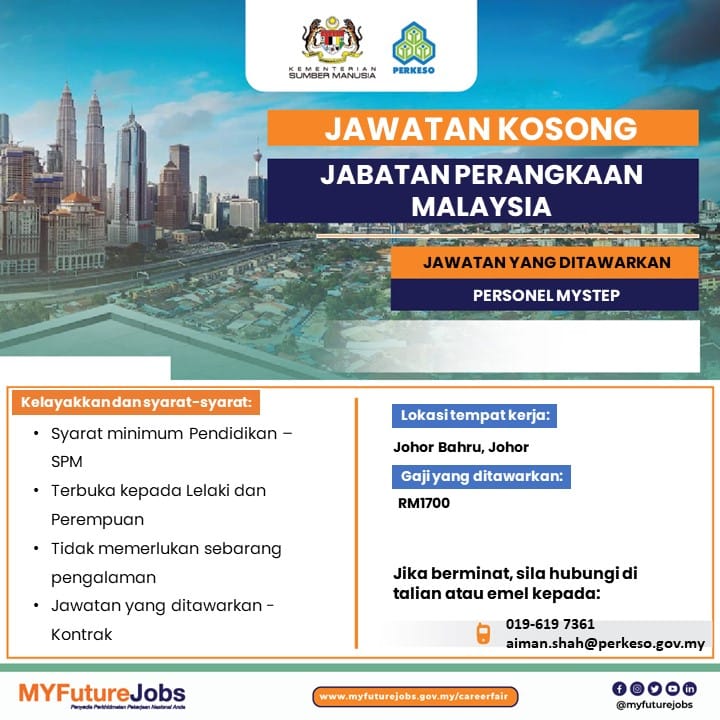 Iklan Jawatan Jabatan Perangkaan Malaysia Negeri Johor » Jobs Hub