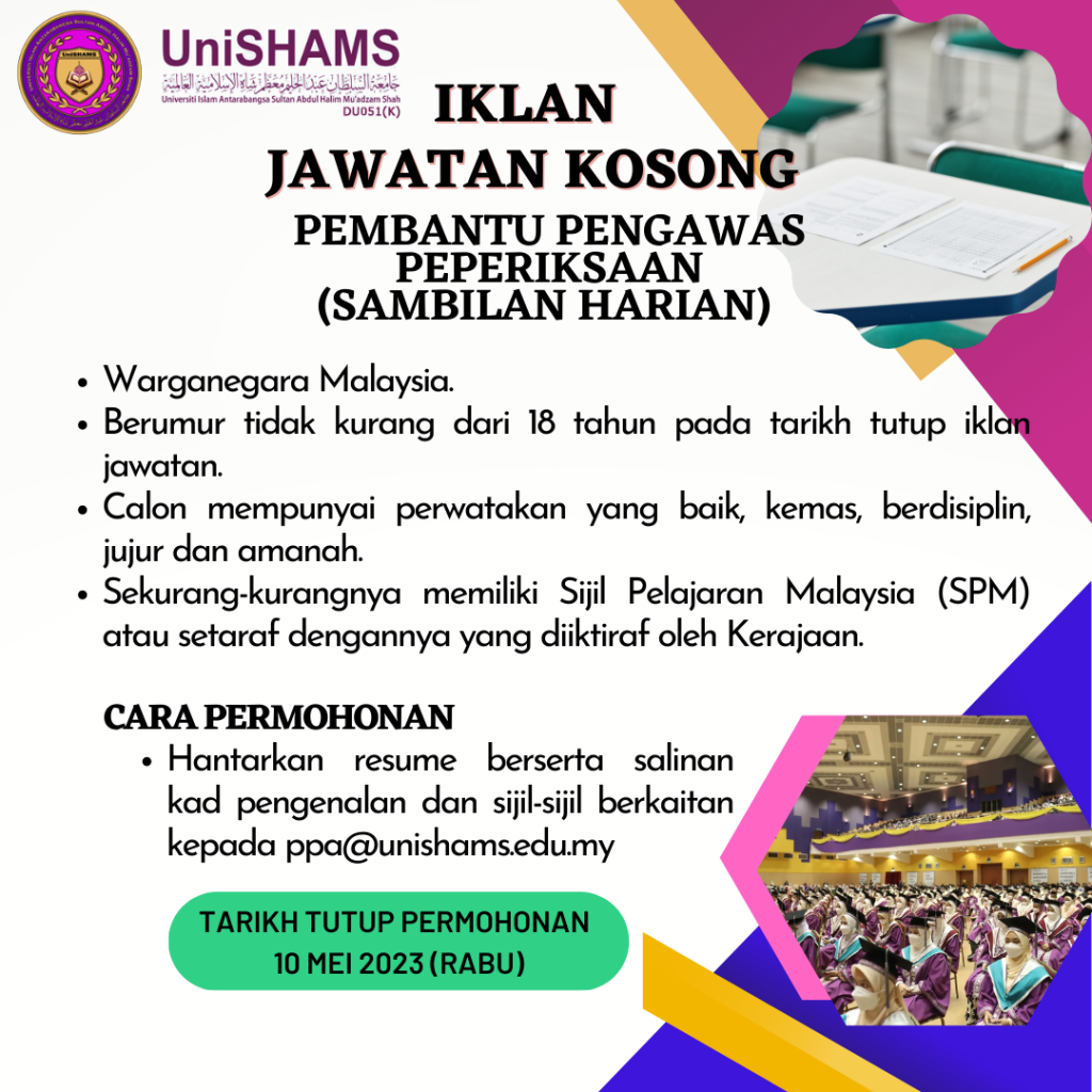 Iklan Jawatan Universiti Islam Antarabangsa Sultan Abdul Halim Mu’adzam ...
