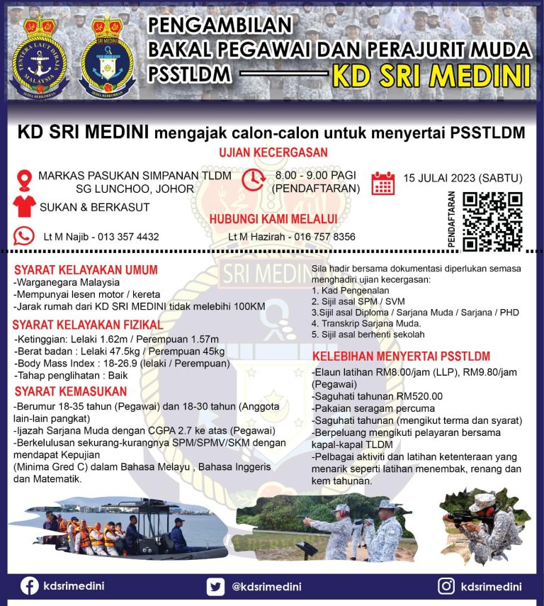 Iklan Jawatan Pengambilan Perajurit Muda Tentera Laut Diraja Malaysia ...