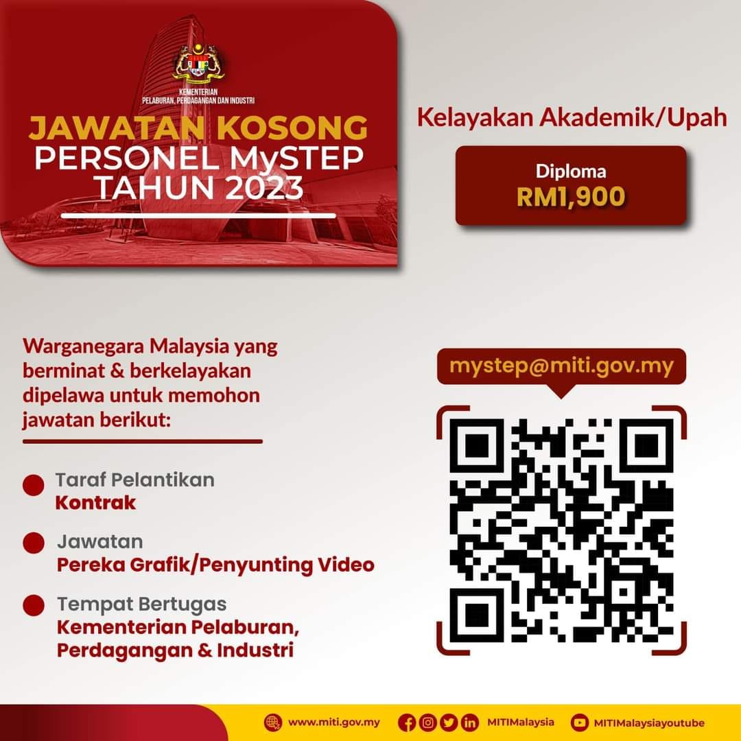 Iklan Jawatan Kementerian Perdagangan Antarabangsa Dan Industri (MITI ...