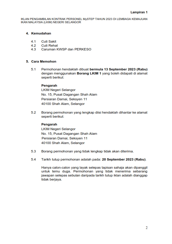 Iklan Jawatan Lembaga Kemajuan Ikan Malaysia (LKIM) » Jobs Hub