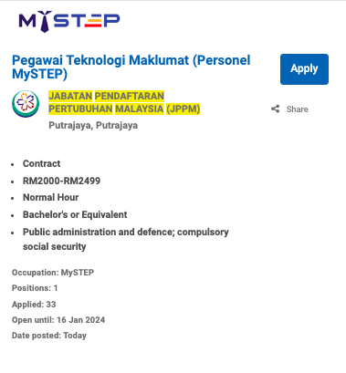 Iklan Jawatan Jabatan Pendaftaran Pertubuhan Malaysia (JPPM) » Jobs Hub