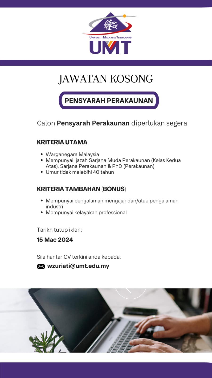 Iklan Jawatan Universiti Malaysia Terengganu (UMT) » Jobs Hub