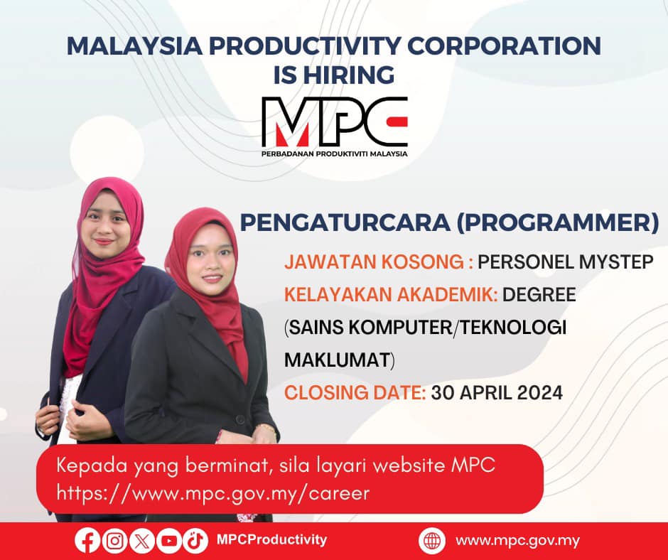 Iklan Jawatan Malaysia Productivity Corporation (MPC) » Jobs Hub