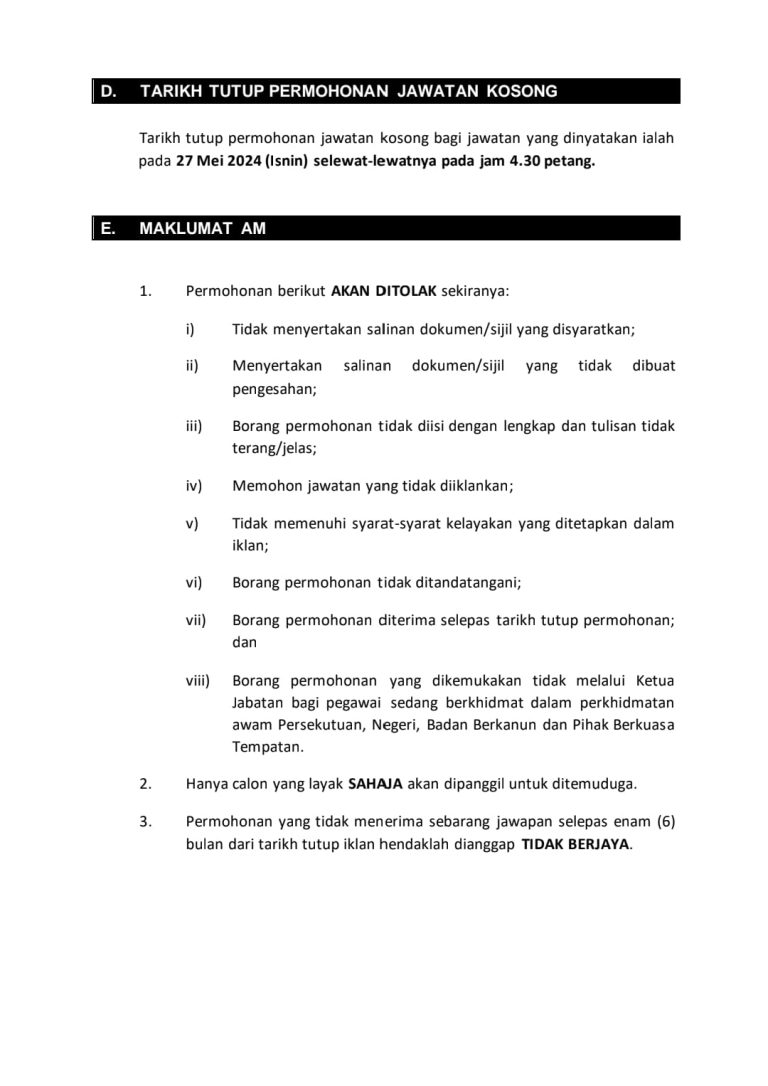 Iklan Jawatan Perbadanan Kemajuan Ekonomi Negeri Perlis (PKENPs) » Jobs Hub