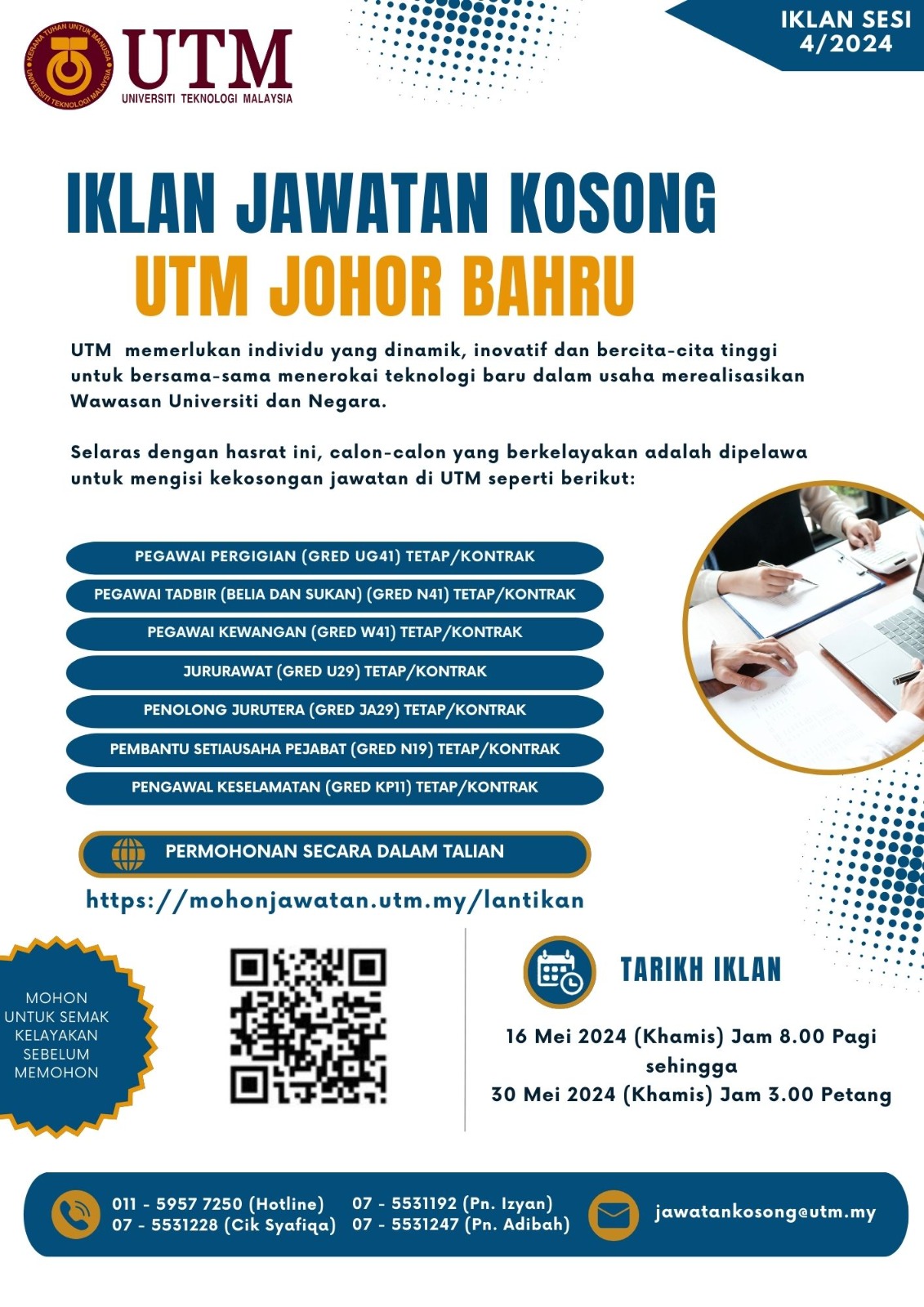 Iklan Jawatan Universiti Teknologi Malaysia (UTM) » Jobs Hub